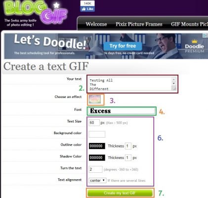 How to Create a Text GIF - The Hairy Potato